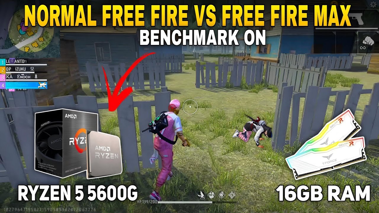 Free Fire vs Free Fire Max Benchmark Test On AMD Ryzen 5 5600G +16Gb ...