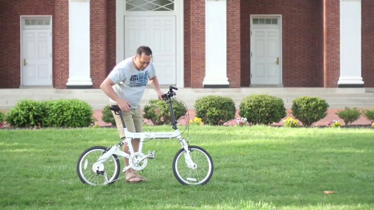 Downtube 9FS full suspension folding bike Folding Demo - YouTube