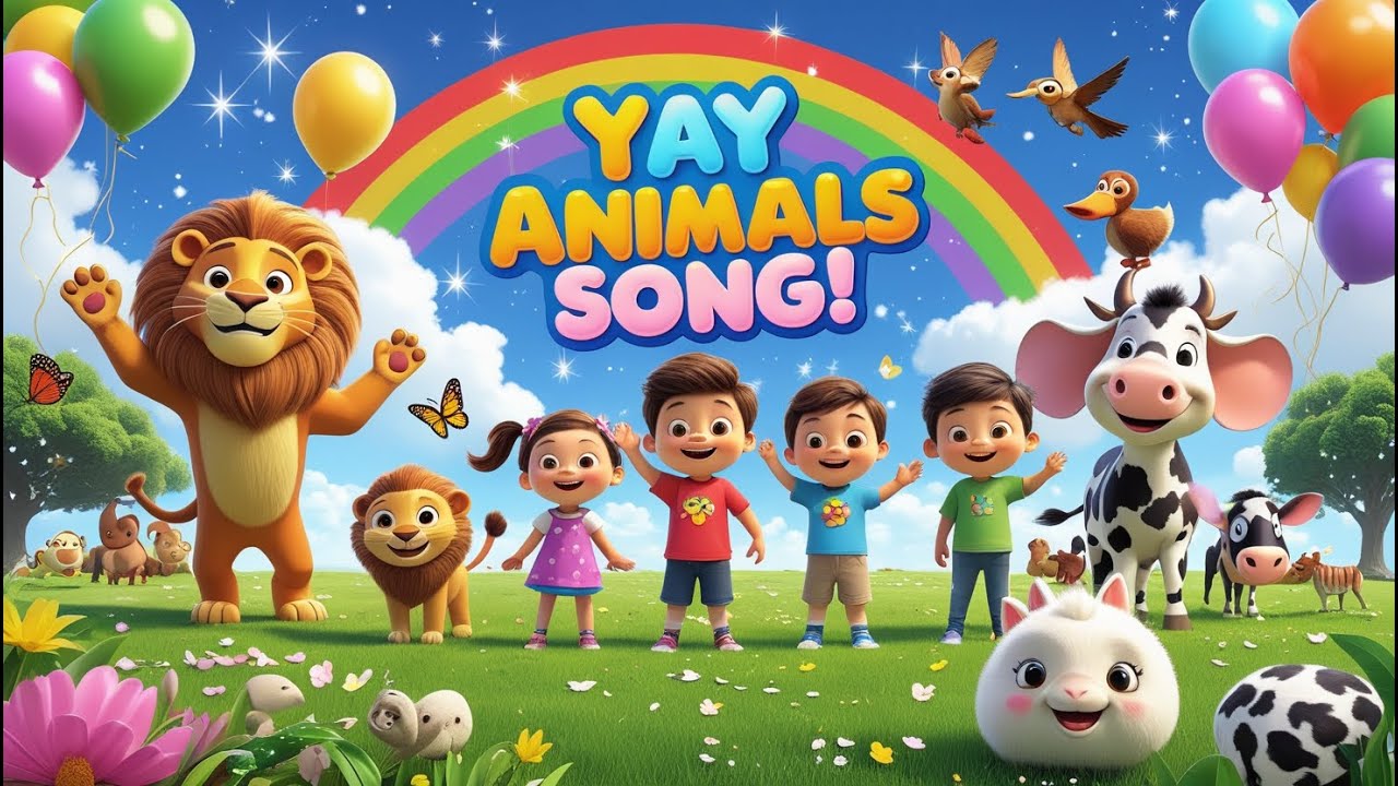 “Yay Animals! 🐘🐒🐶 Fun Animal Song for Kids | Learn Animal Names ...
