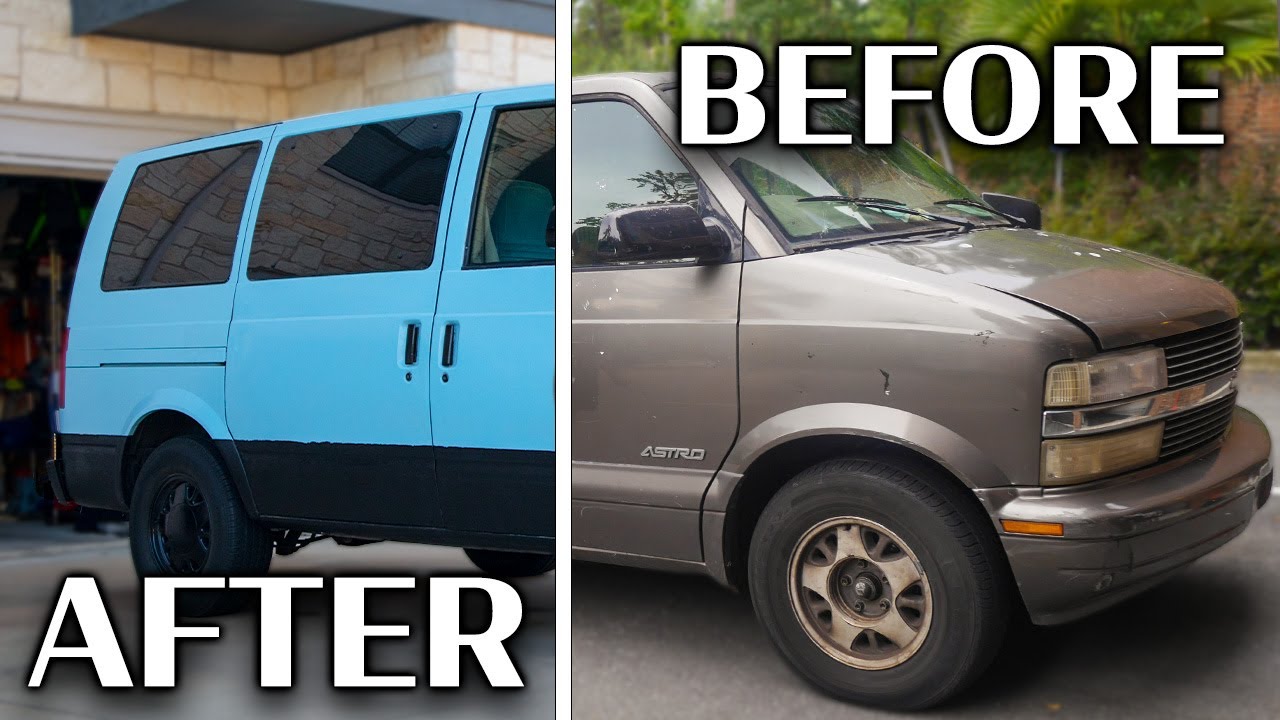 Transformed my Chevy Astro in 7 minutes With Bed Liner - Durabak - YouTube