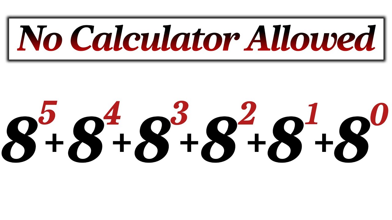 Calculator not allowed | How to Evaluate? - YouTube