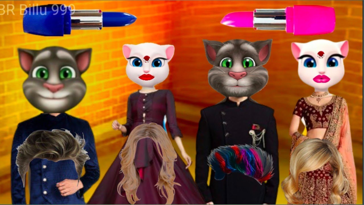 billu dress, lipstic, hair makeup colour cat funny comedy video | billu ...