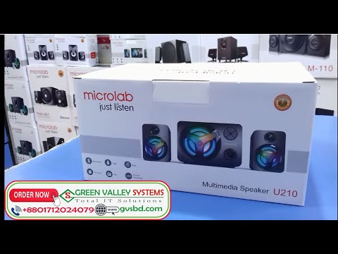 Microlab U210 USB 2:1 LED Bluetooth Speaker Black price in BD - YouTube