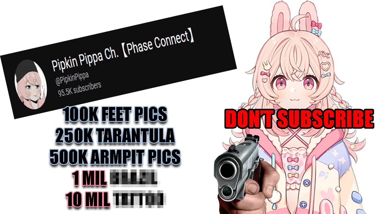 Pipkin Pippa's subscriber milestones [from feet to a tattoo] - YouTube