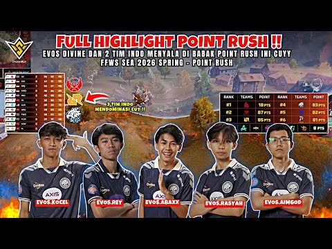 FULL HIGHLIGHT‼️EVOS DIVINE DAN 2 TIM INDO MAIN KONSISTEN FFWS Sea 2026 Spring - Point Rush