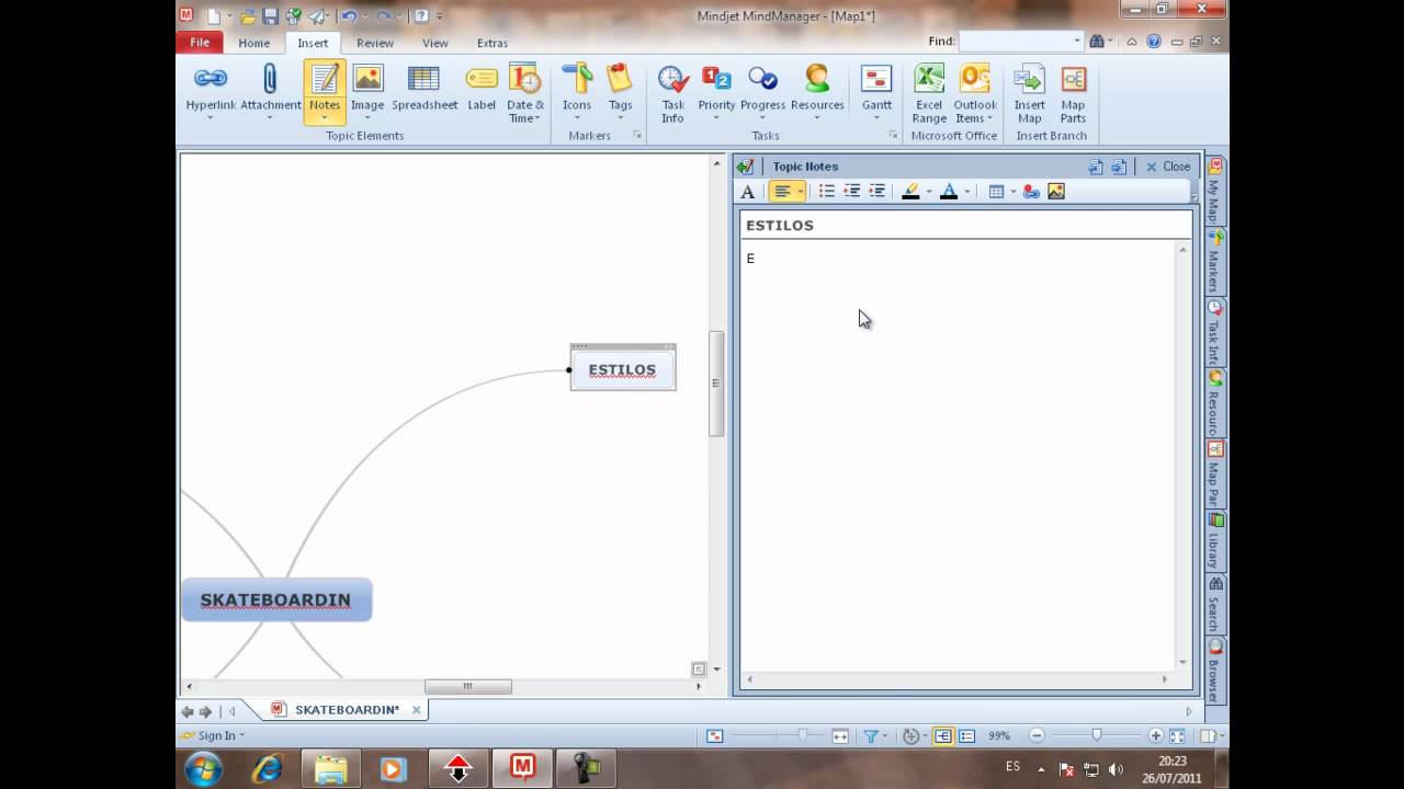 Pasos simples para el manejo del Mindmanager - YouTube