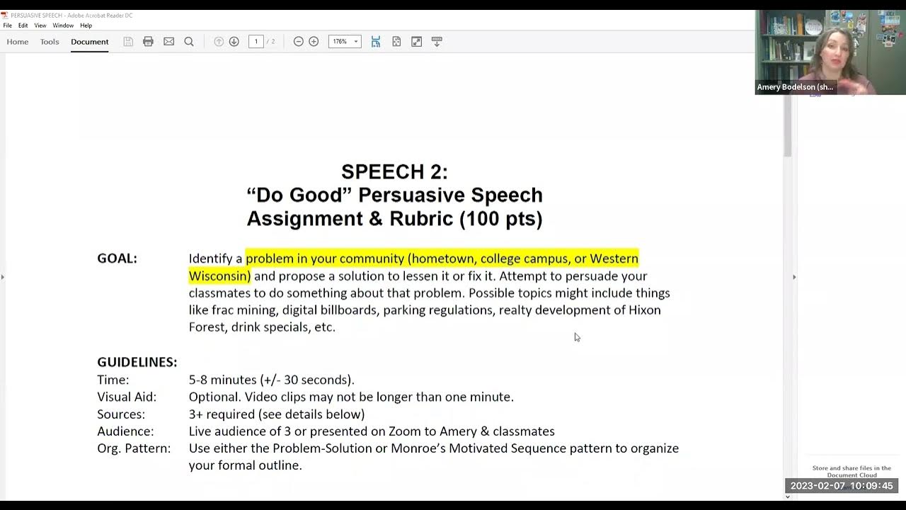 Persuasive Speech Overview/Speech 2 Assignment - YouTube