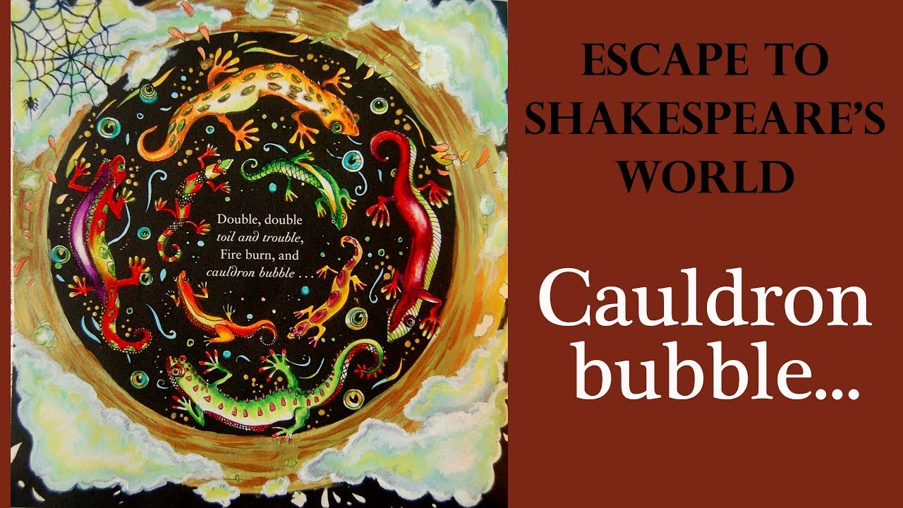 Coloring book 'Escape to Shakespeare's world' Cauldron bubble / Побег в ...
