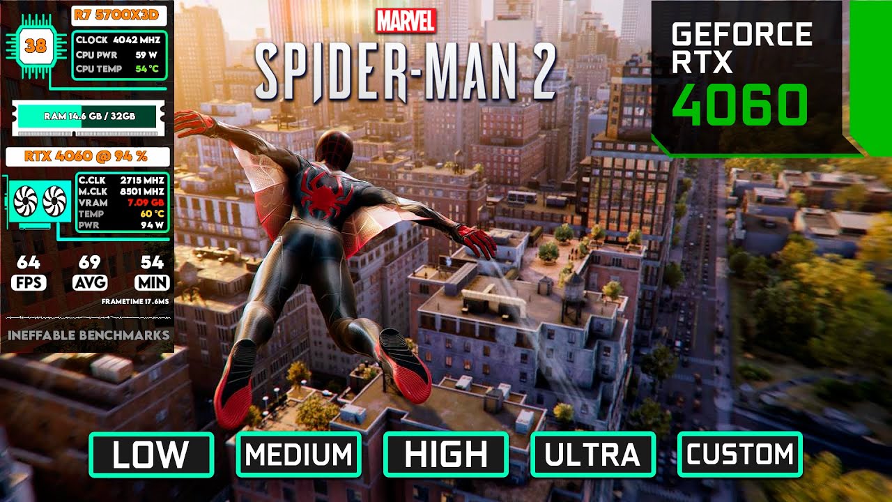 Marvel’s Spider-Man 2 PC | RTX 4060 | Performance Test - YouTube