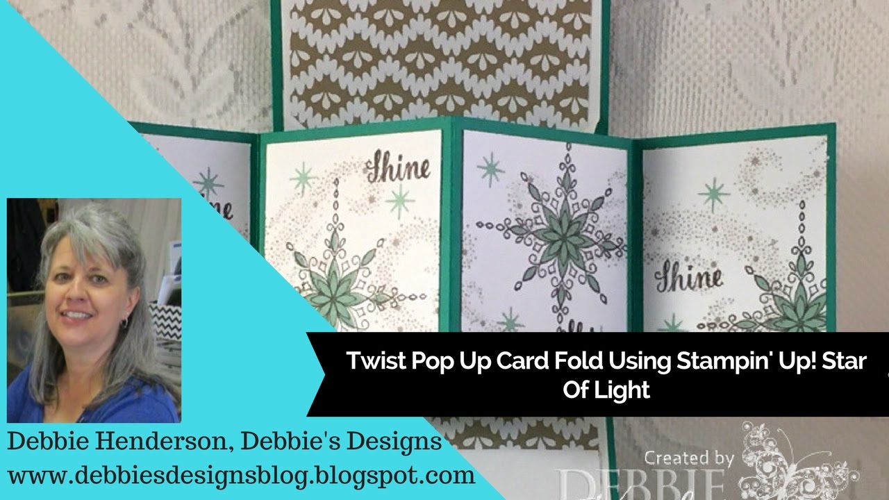 Twist Pop Up Card Fold using Stampin' Up Star Of Light - YouTube