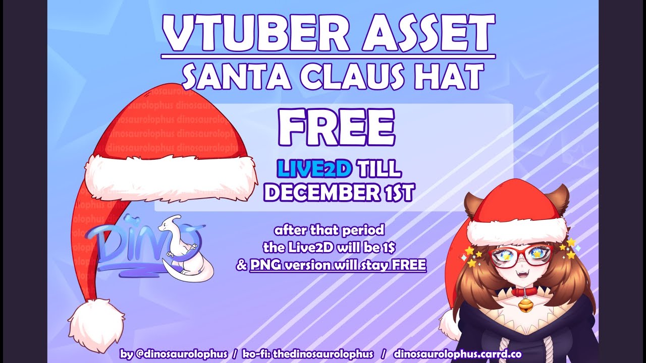 Santa Claus Hat :: (Temporarily) FREE Vtuber Asset! - YouTube