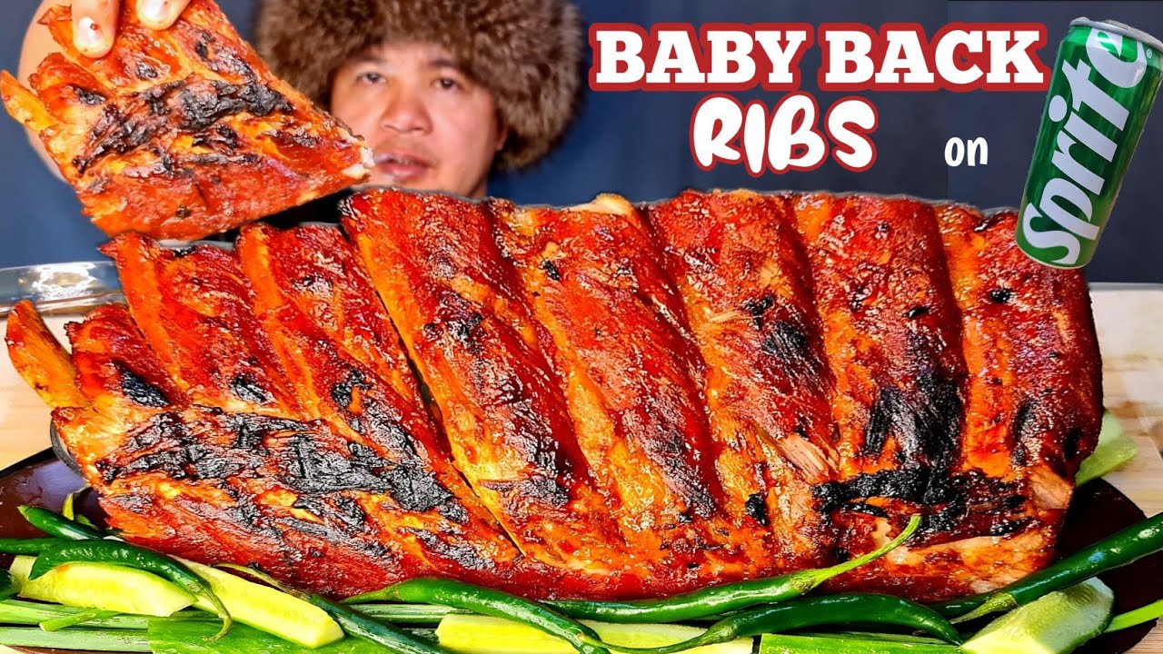 BABY BACK RIBS COOK IN SPRITE ( INDOOR COOKING ) | ASMR MUKBANG ...