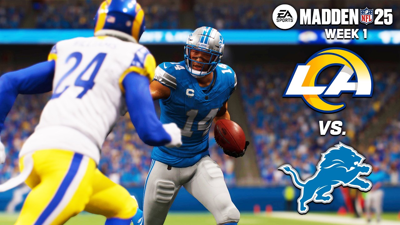 Los Angeles Rams vs. Detroit Lions | Week 1 Madden 25 Simulation - YouTube