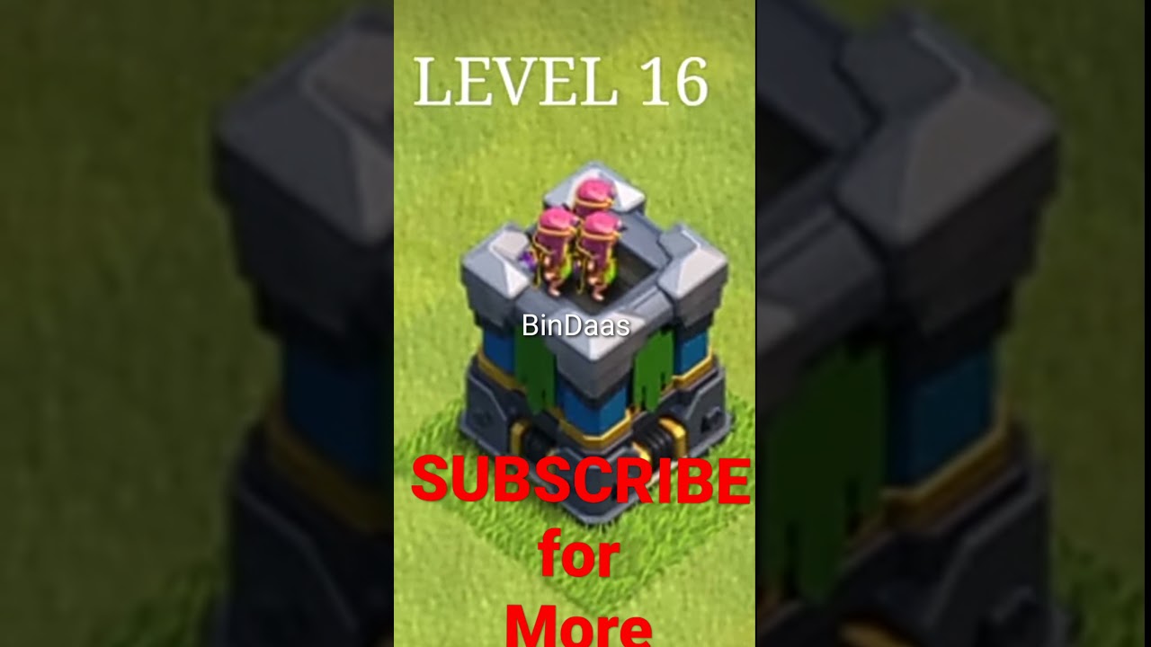 Archer Tower upgrading level 1 to level max - Clash Of Clans. #short #cocshorts #shortvideos ...