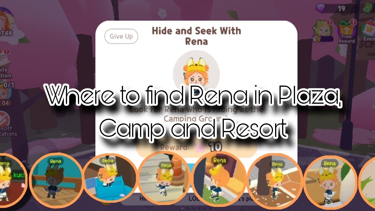 Rena Locations. Where to find Rena. Hide and Seek With Rena Mission ...