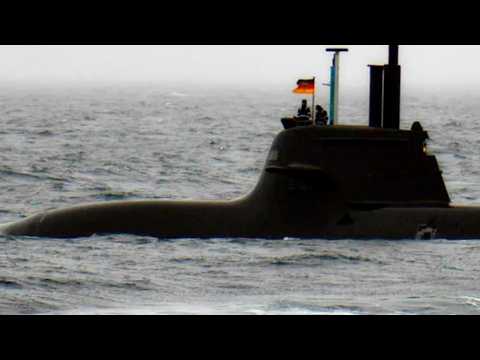 Bundeswehr. Submarine U-33 type 212 of the German Navy goes to sea ...