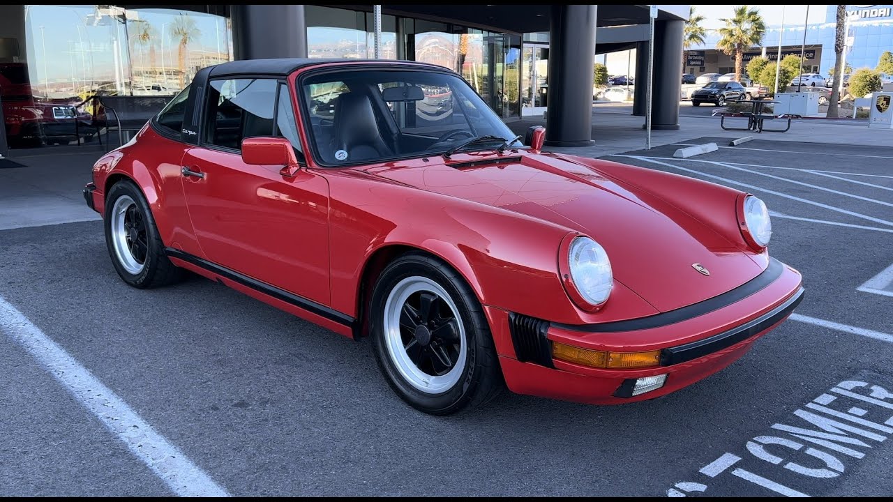 1987 Porsche 911 Targa: Guards Red (Walk Around) - YouTube