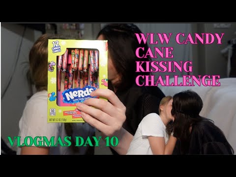 WLW CANDY CANE KISSING CHALLENGE!! VLOG-MAS DAY 10 |Mattie&Jocelyn|