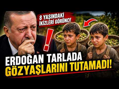 Recep Tayip Erdoğan Tarlada Fındık Toplayan 8 Yaşındaki İkizleri Görünce Gözyaşlarını Tutamadı!