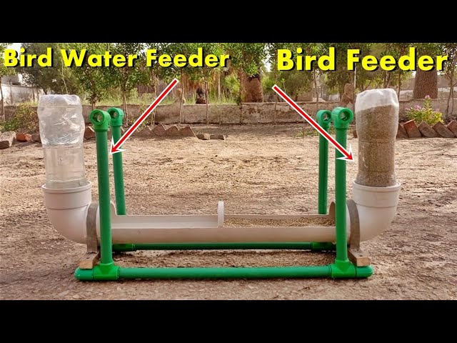 Homemade Pvc Bird Feeders Evzvwruak 2 Pieces Outdoor Wooden DIY Bird