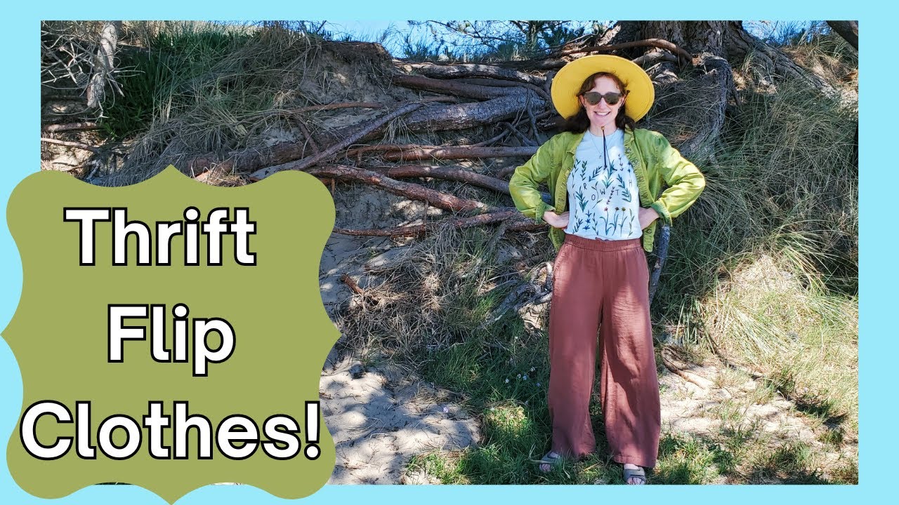 Thrift Flip Clothes (easy DIY and beach trip!) - YouTube