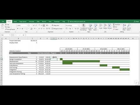 Gantt Chart in Excel using conditional Formatting - YouTube