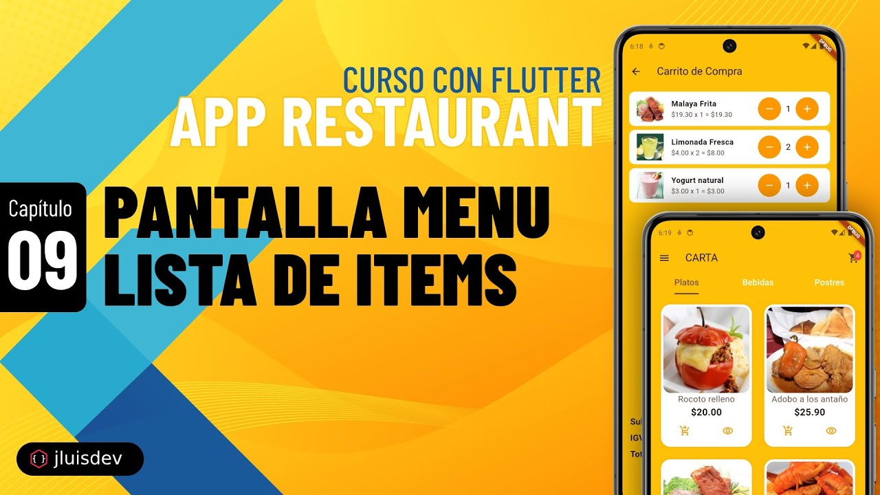 Implementación de la Lista de Ítems por Menú en el TabBar de la App de ...