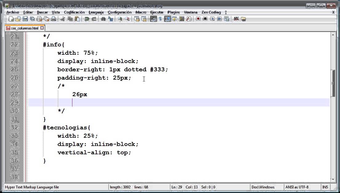 CSS - Crear un layout de dos columnas [2 de 2] - YouTube