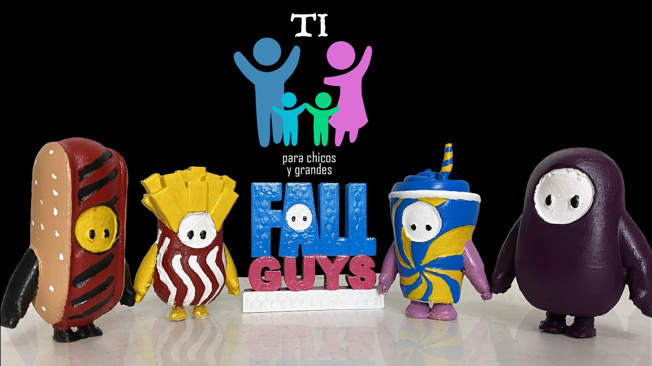 Skins de Fall Guys Muñecos y Personajes en Impresora 3D - YouTube