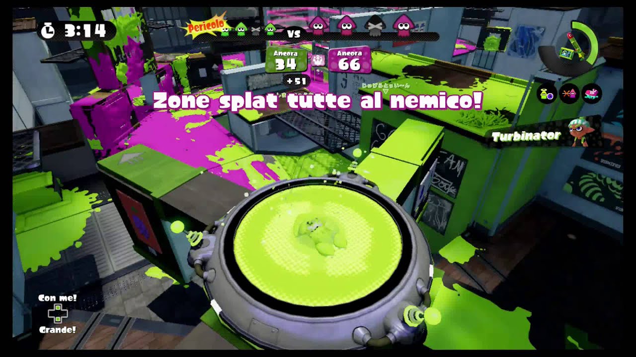 Splatoon S+ Gold Dynamo Roller (ダイナモローラーテスラ ) gameplay part 5 - Splat ...
