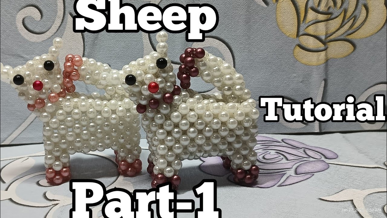 3D Beaded Sheep Tutorial Part-1 by Craft Novelty Sons - YouTube