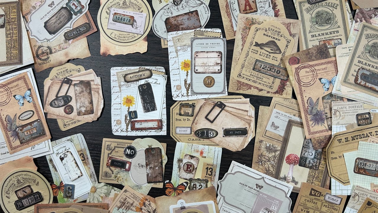 Making 100+ Vintage Ephemera Collage Pieces in 10 minutes! - YouTube