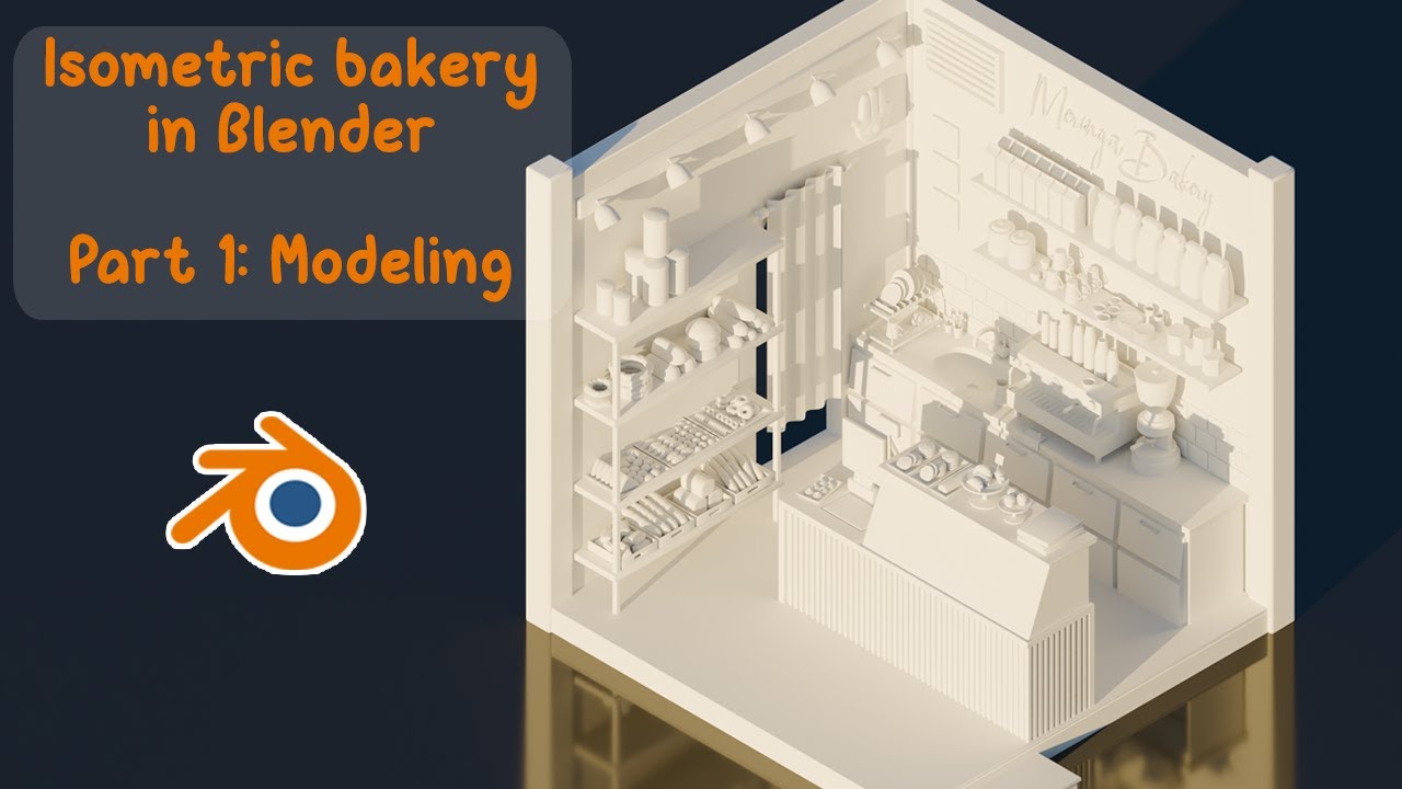 Isometric Bakery in Blender Part 1: Modeling // timelapse - YouTube