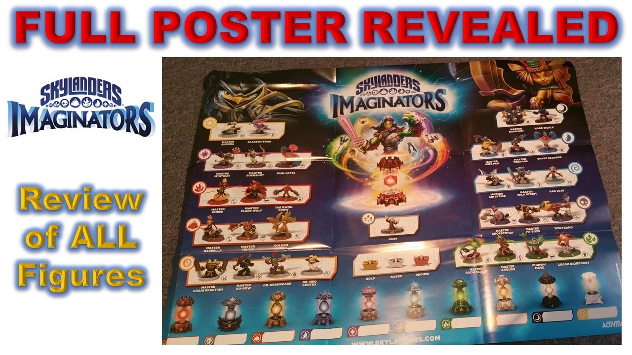 Skylanders Imaginators - FULL POSTER REVEAL - YouTube