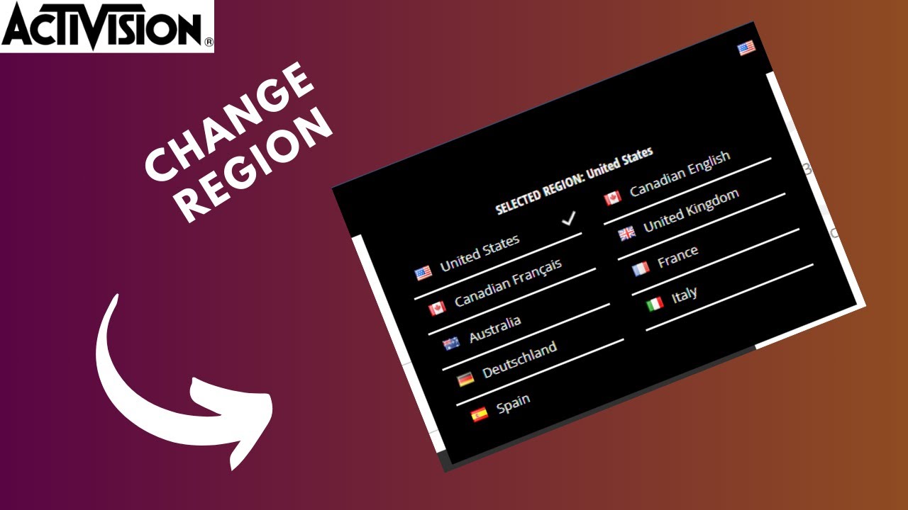 how to change region on activision account - YouTube