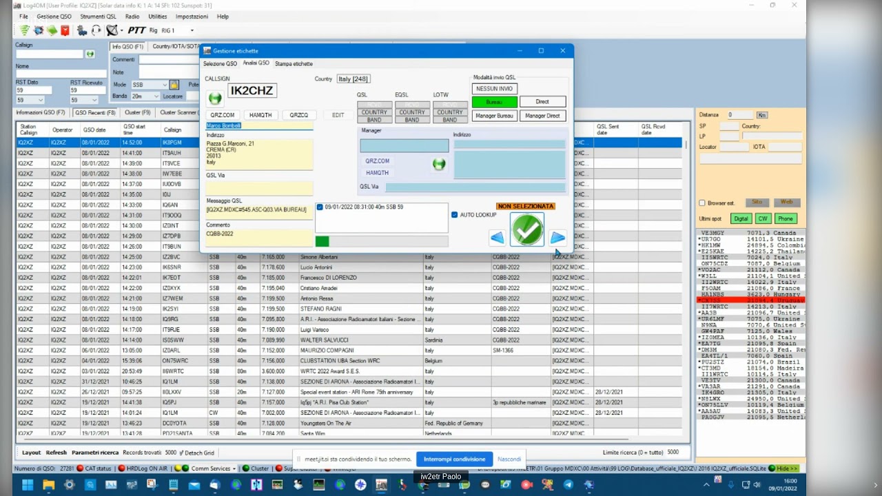 Log4OM V1 - stampa etichette - YouTube