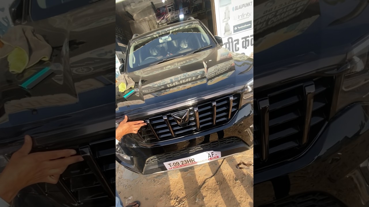 Scorpio N front grill rap 😳 #carmodification #modified #car #scorpio ...