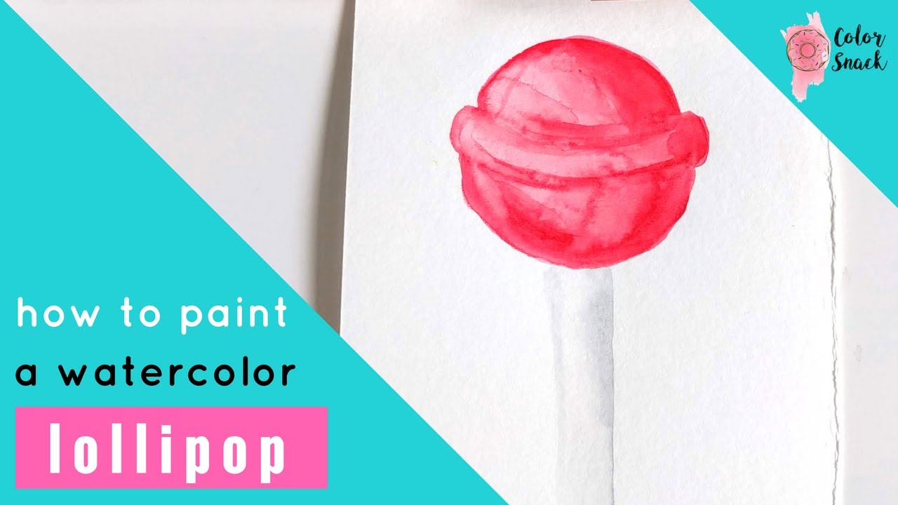 How to Sketch a Watercolor Lollipop [4 min art tutorial]: Color Snack ...