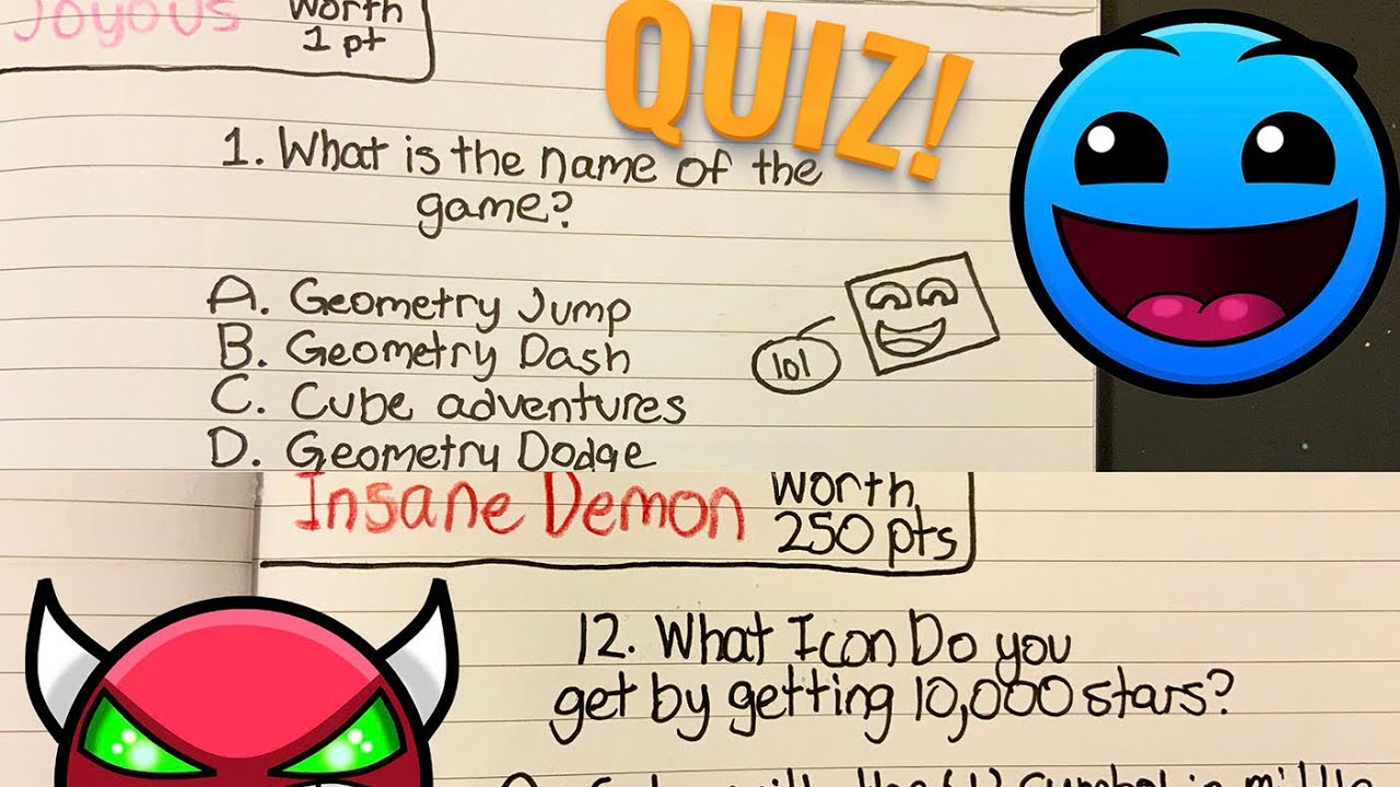 Geometry Dash Quiz - How Well Do You Know The Game? - YouTube