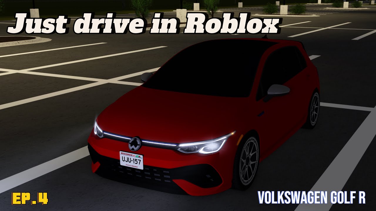 Just drive in Roblox ｜Game: Roblox Greenville ｜Volkswagen Golf R｜EP:4 ...
