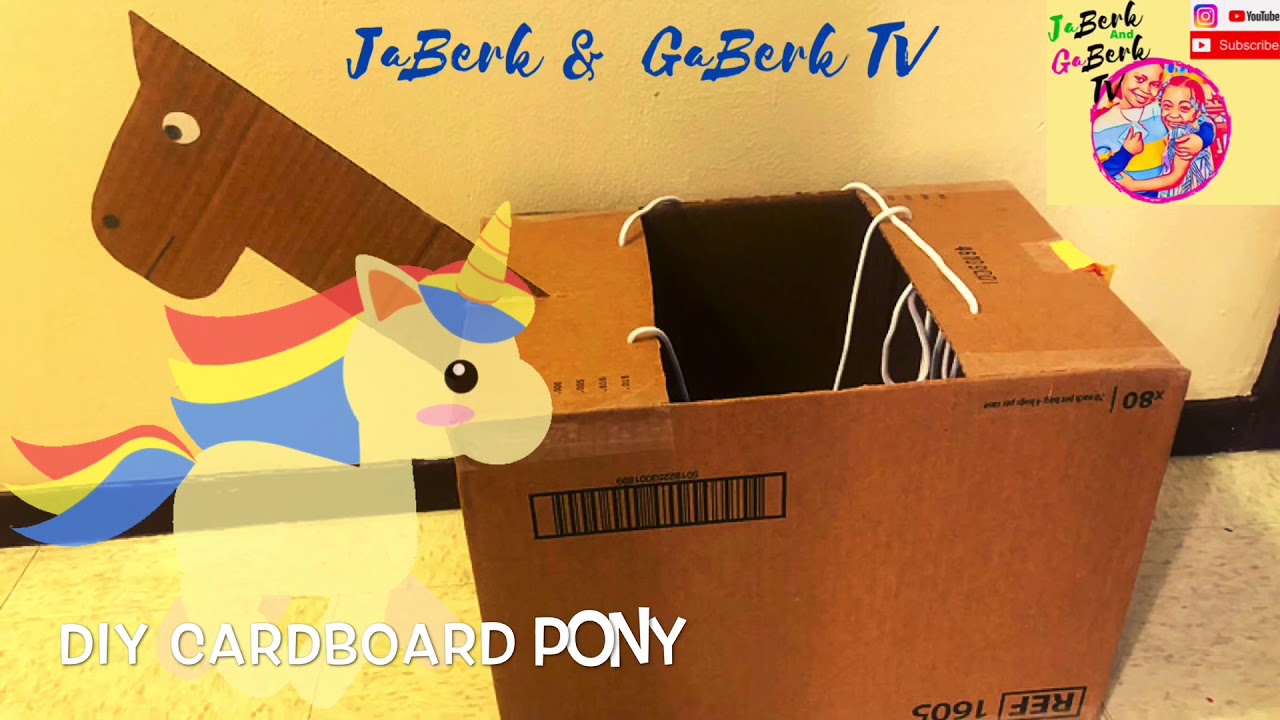 DIY Cardboard Box Pony - YouTube