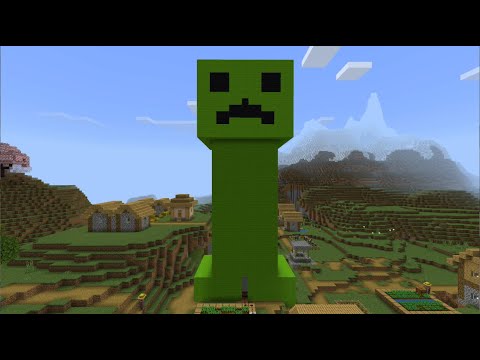 Exploding A GIANT CREEPER Next To A Village On Minecraft! - YouTube