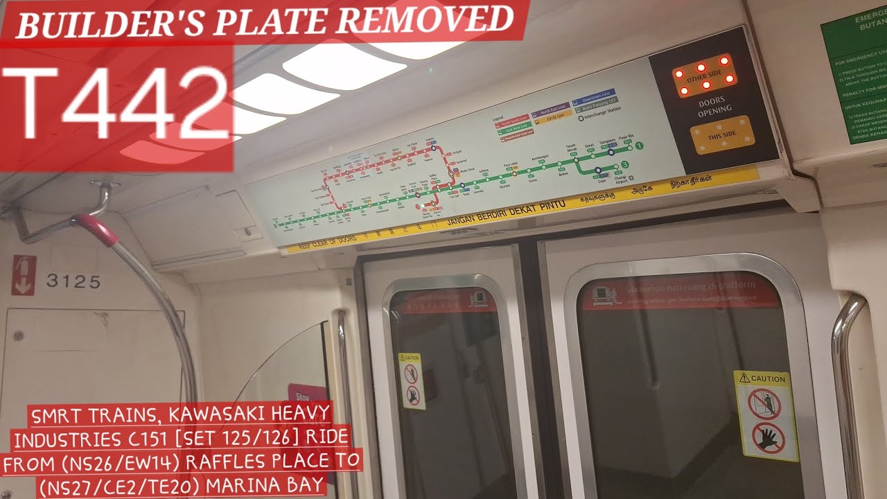 SMRT TRAINS, Kawasaki Heavy Industries C151 [Set 125/126] ride from ...