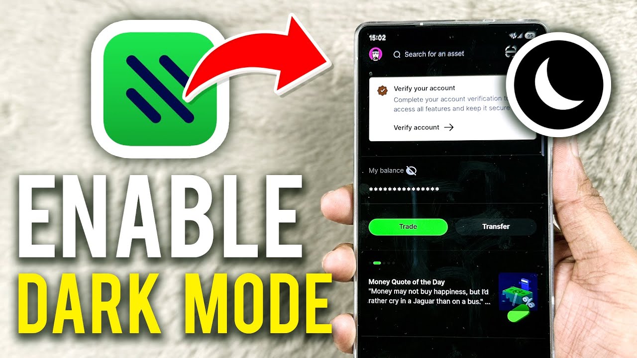 How to Enable Dark Mode on Busha - YouTube