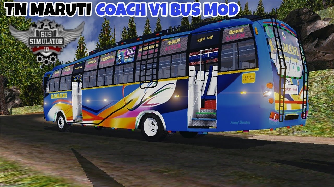 TN MARUTI Coach V1 Private Bus Mod In Bus Simulator Indonesia - Bussid ...
