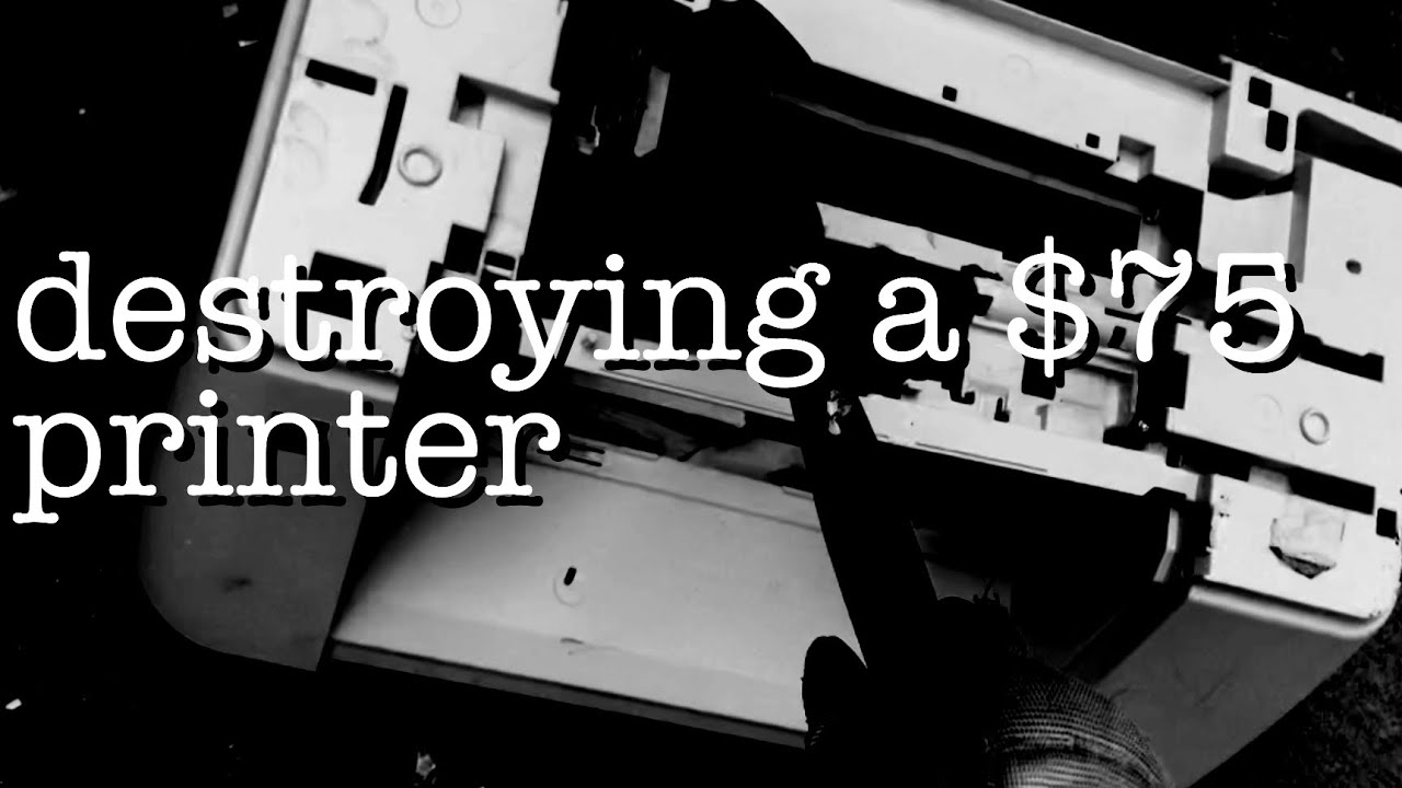 destroying a $75 printer for the sake of the video. - YouTube
