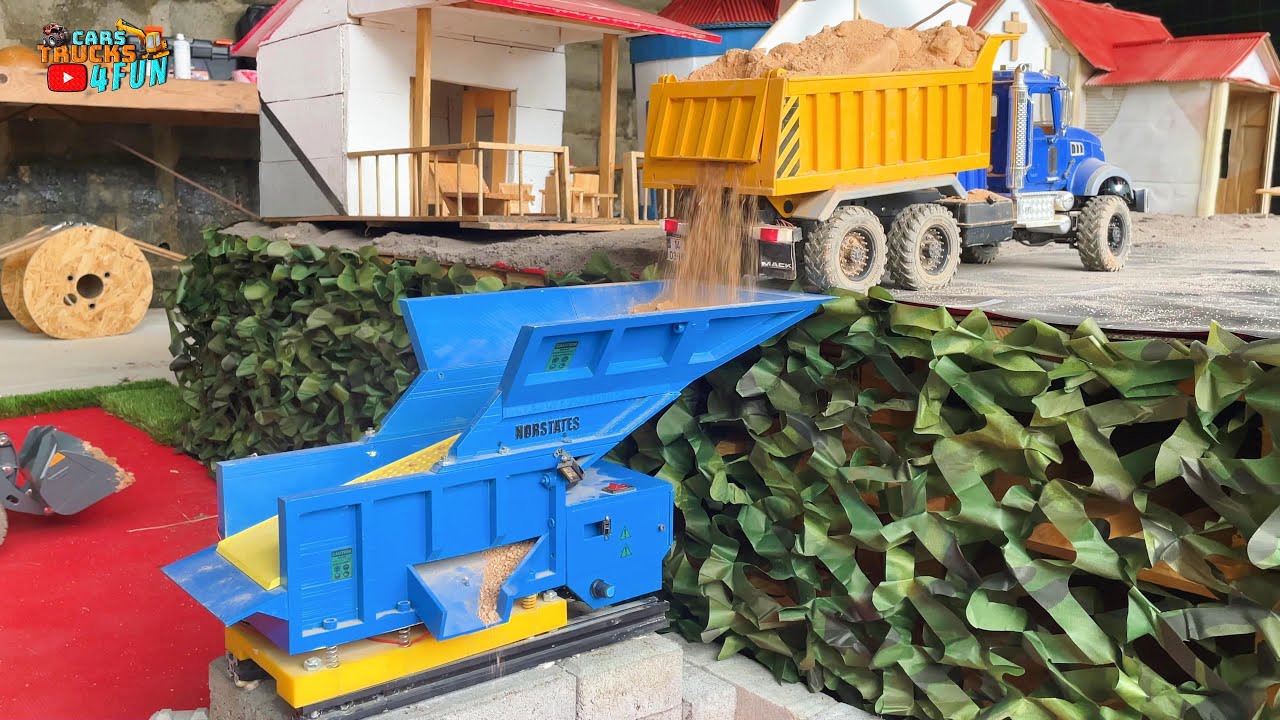 Building a Bridge in RC Construction Site | Rc Motoclube Diorama | Cars ...