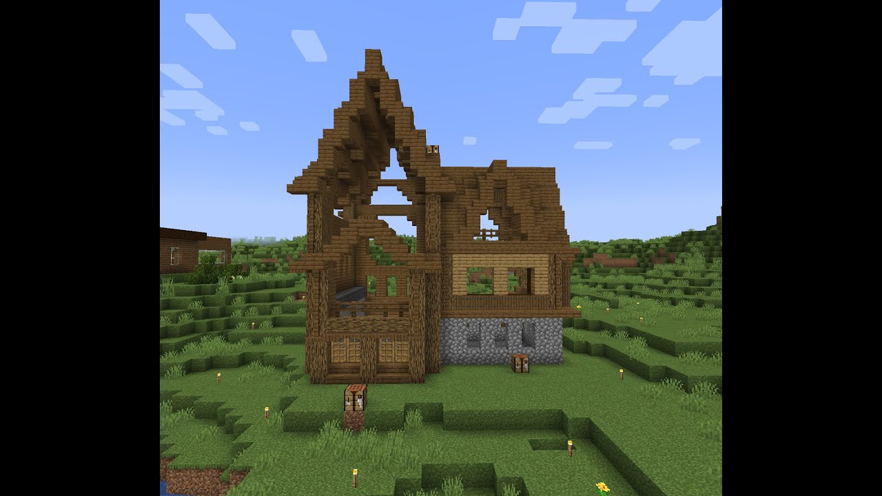 Minecraft Server - Building the Starter House - YouTube
