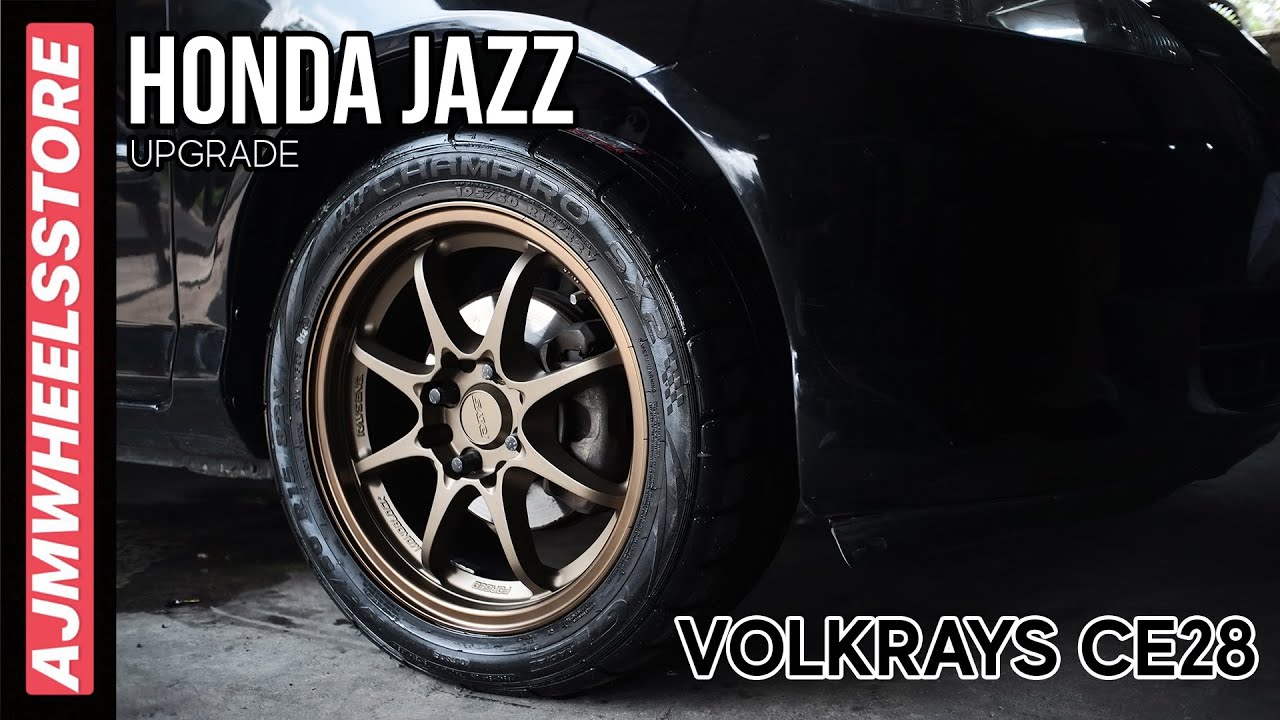 MODIFIKASI HONDA JAZZ VELG VOLKRAYS CE28 // AJMWHEELSSTORE - YouTube