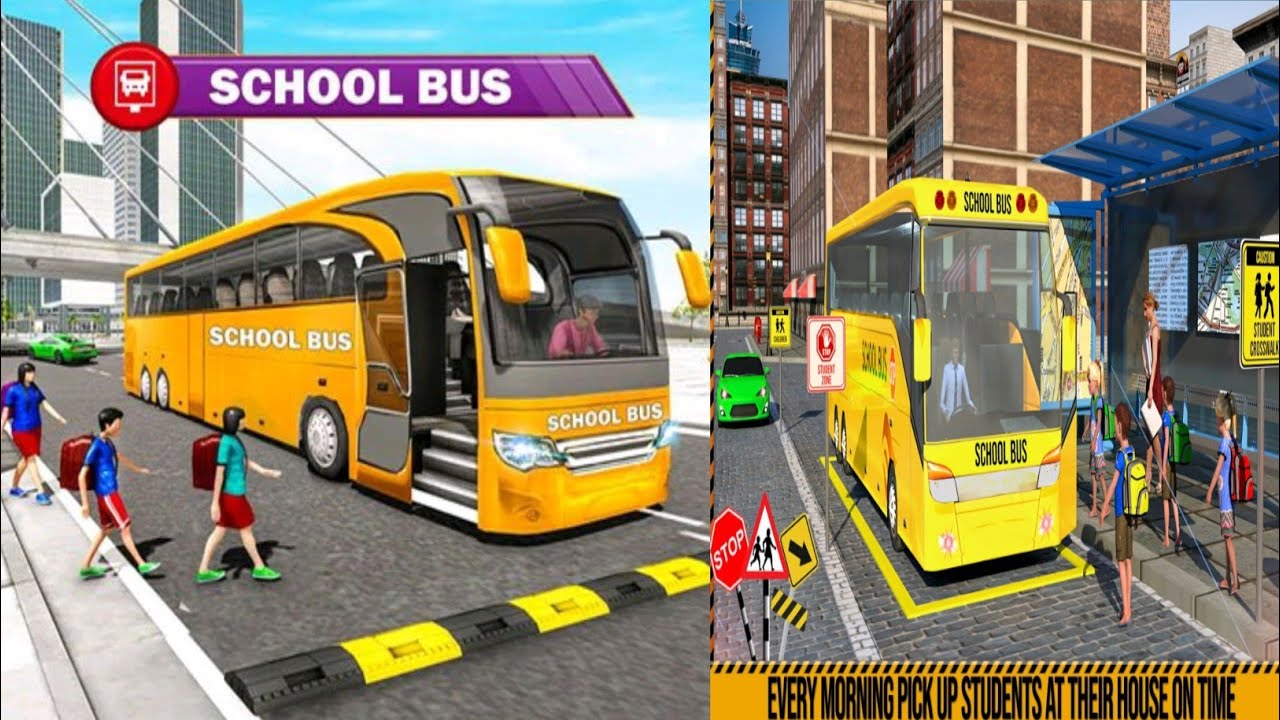 School Bus driver Simulator #3d Android game play | School Bus game ...